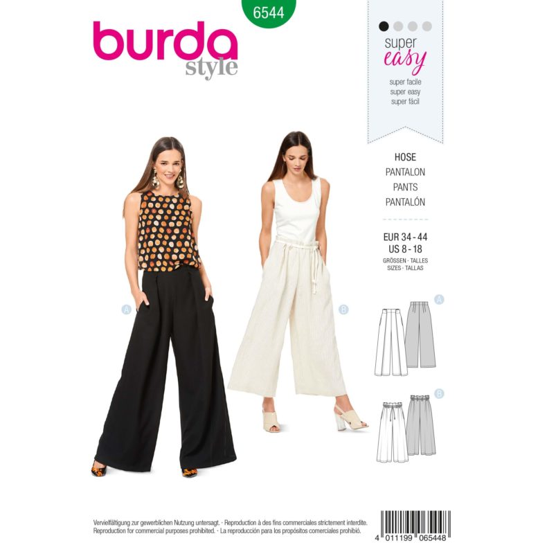 Burda Style Super Easy 6544 – Bukse – Cotton Candy