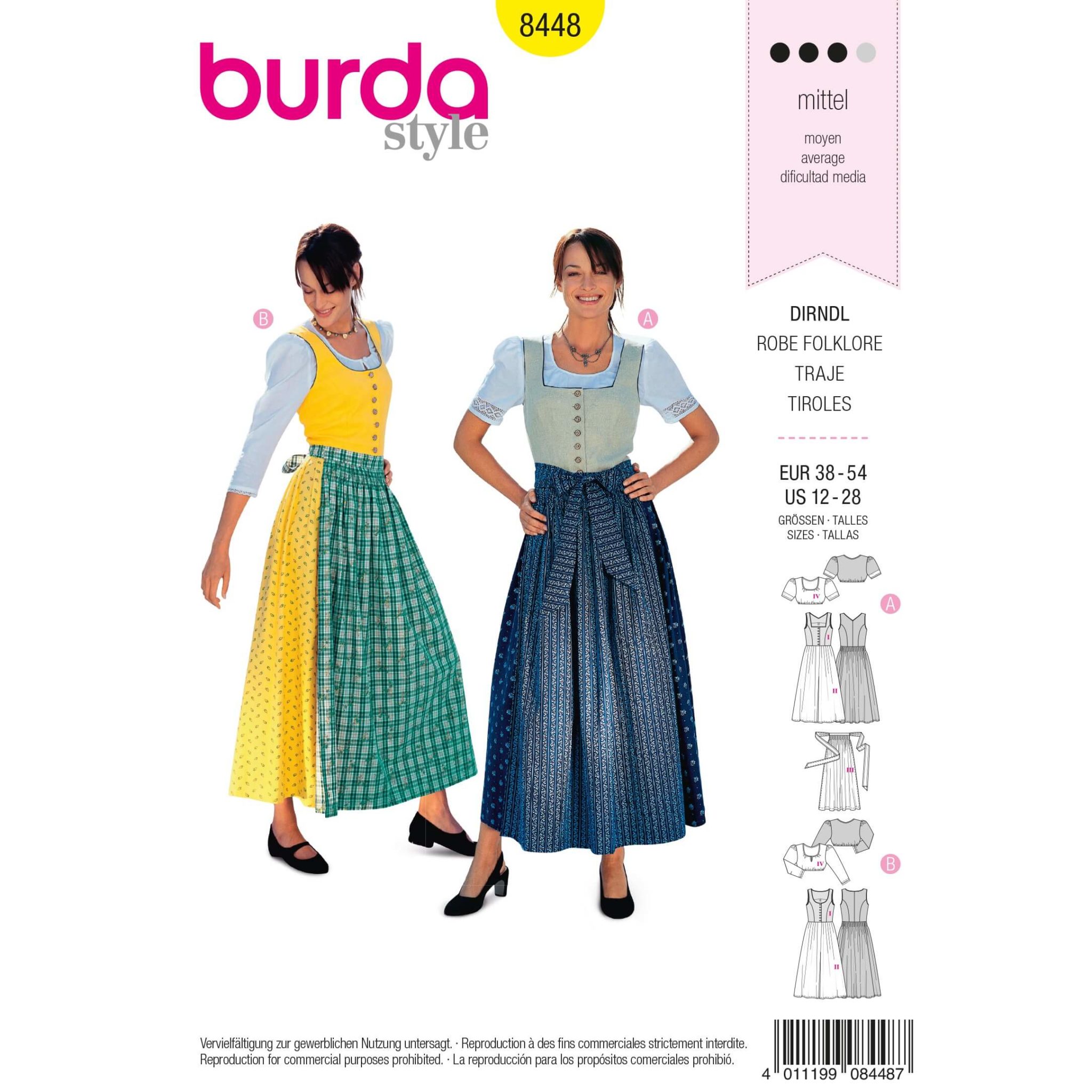 Burda Style 8448 – Dirdnl – Cotton Candy