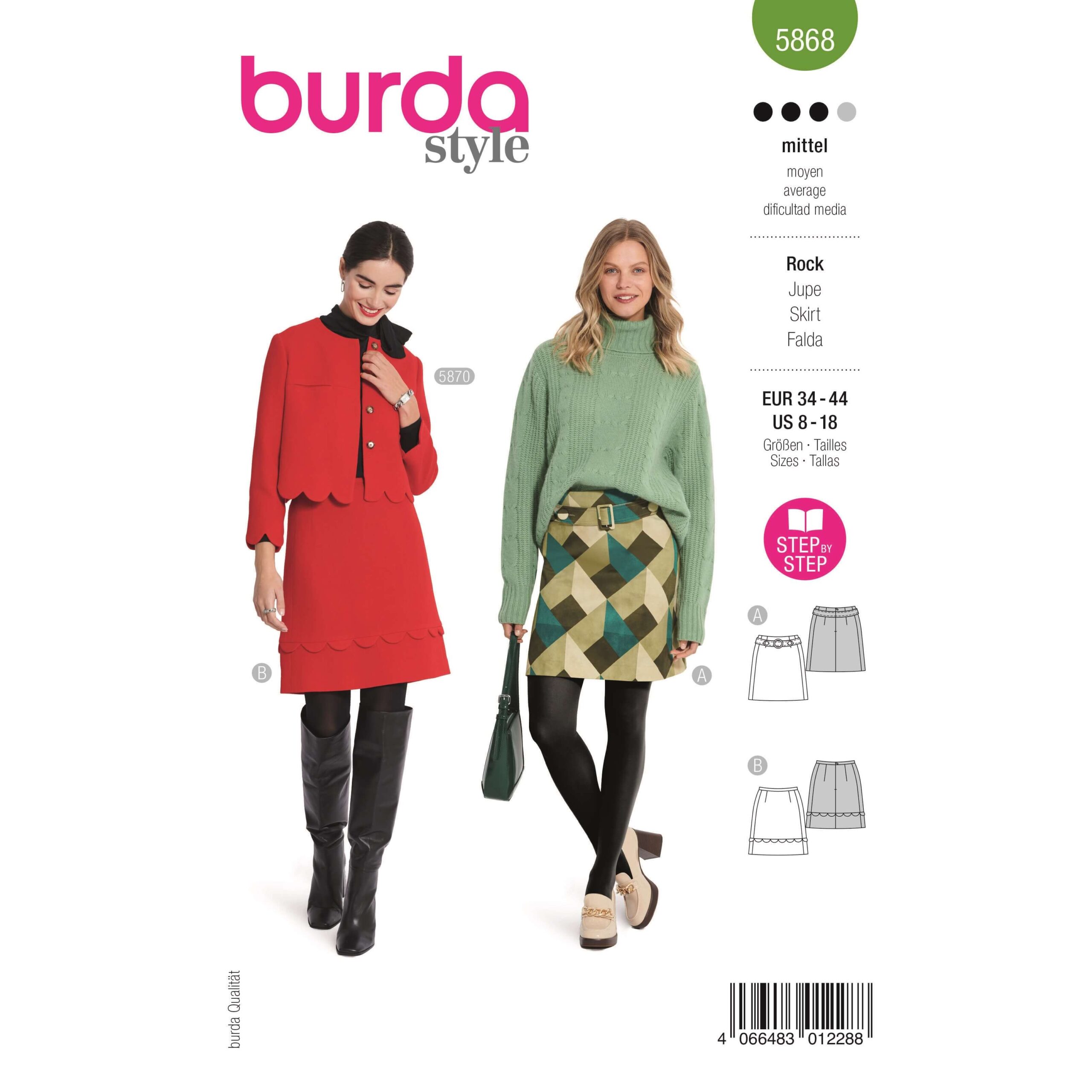 Burda Style 5868 – Skjørt – Cotton Candy